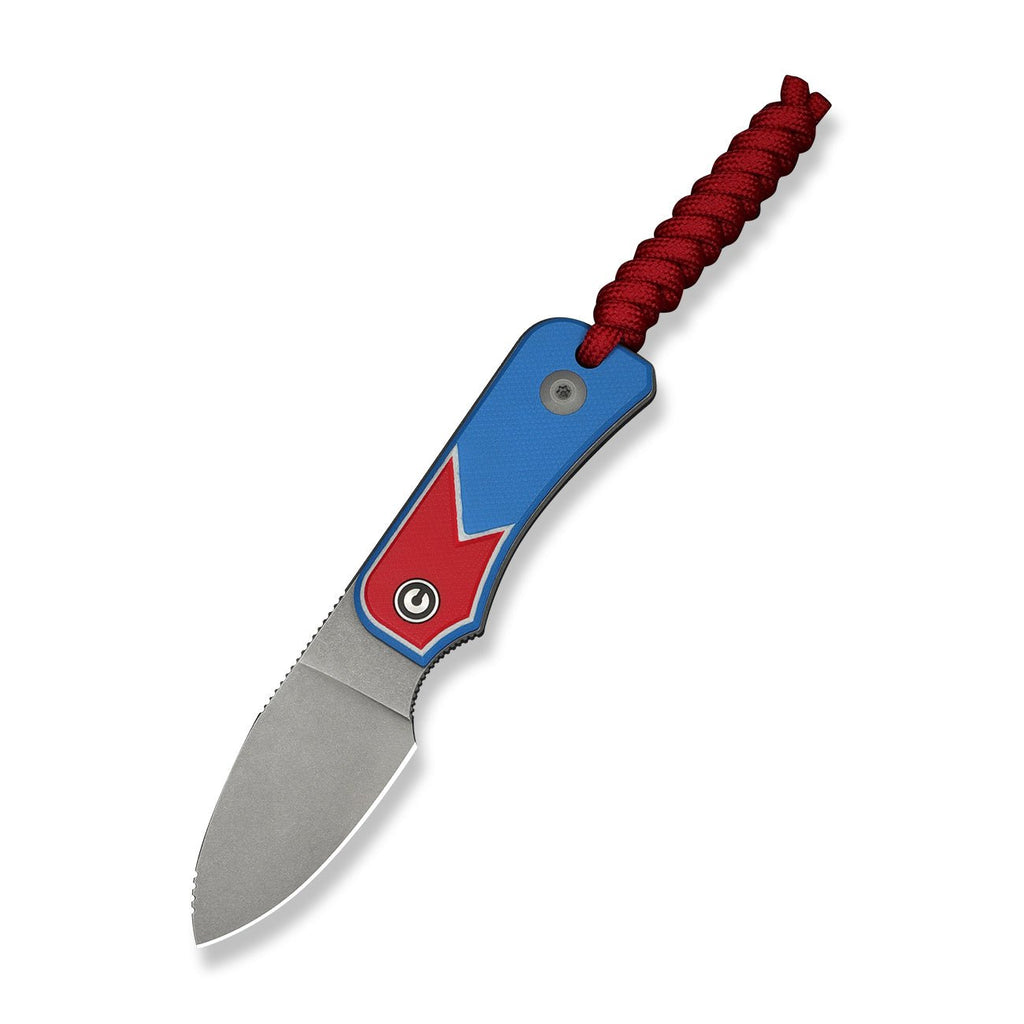 CIVIVI Baby Banter Fixed Blade Knife Red / White / Blue G10 Handle (2.