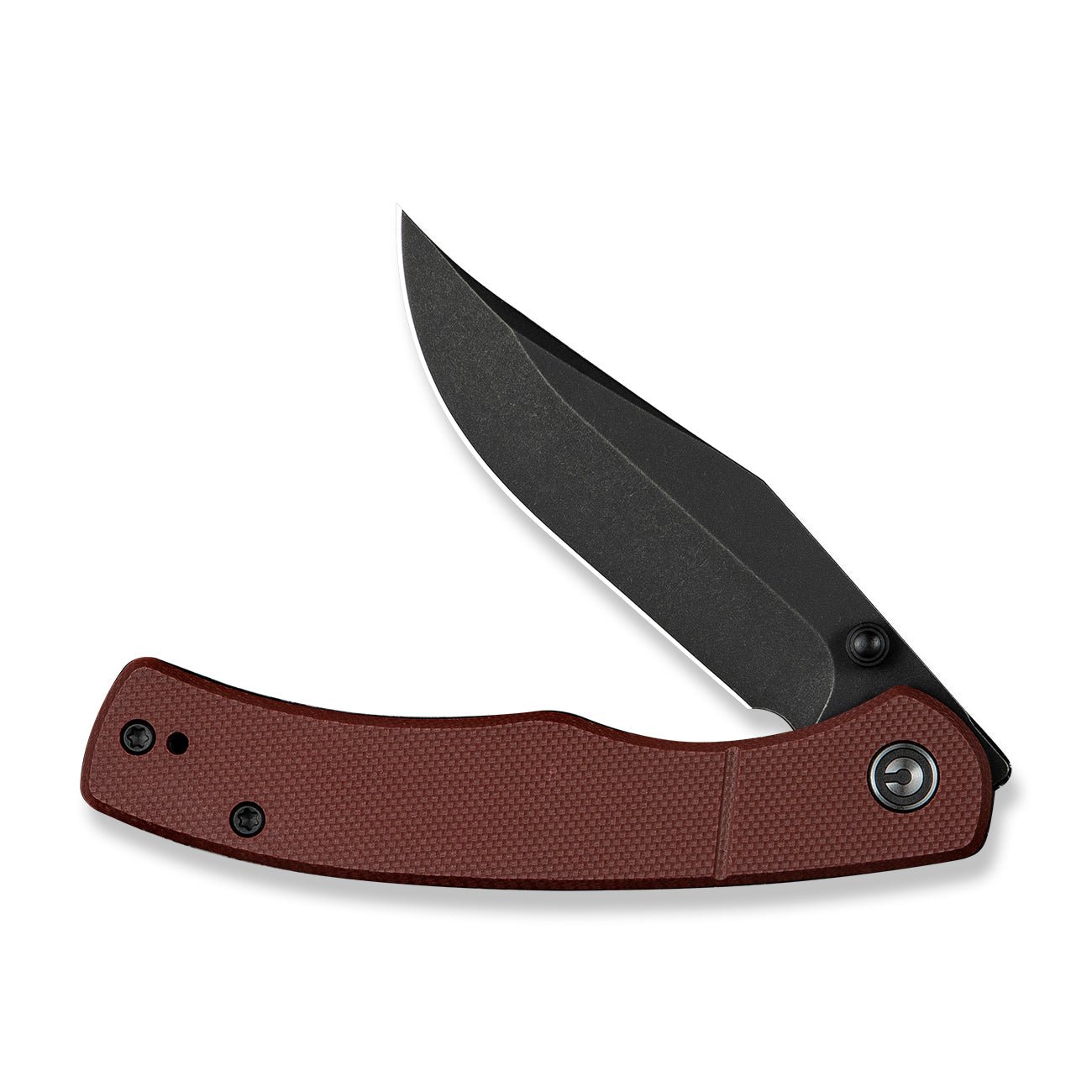 CIVIVI Clingman Front Flipper Knife - Burgundy G10 Handle