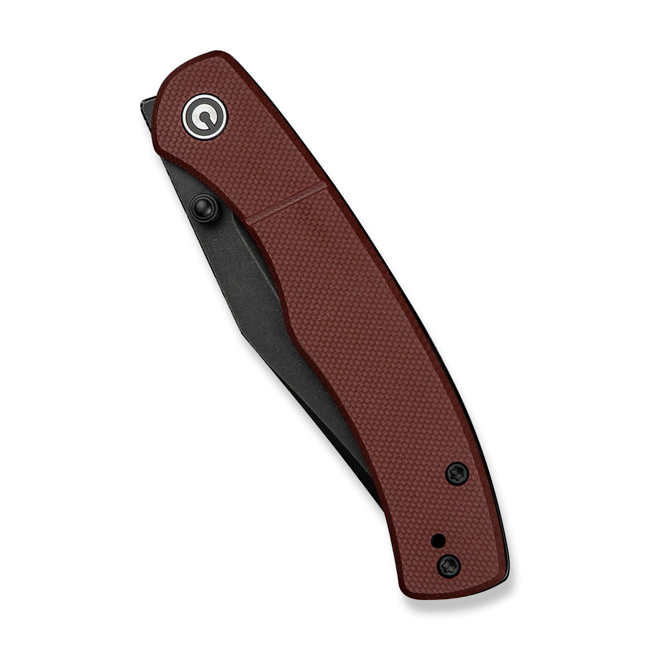 CIVIVI Clingman Front Flipper Knife - Burgundy G10 Handle