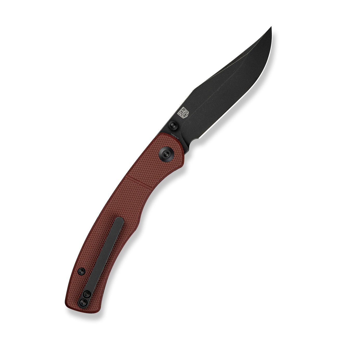 CIVIVI Clingman Front Flipper Knife - Burgundy G10 Handle