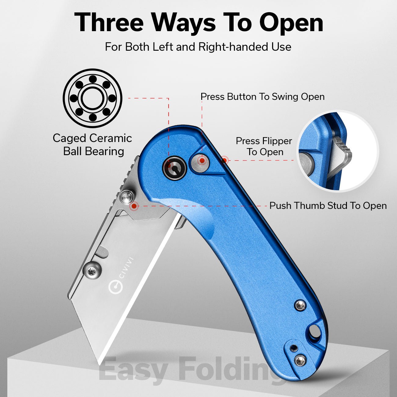 CIVIVI Elementum Utility Knife Aluminum Handle 6Cr