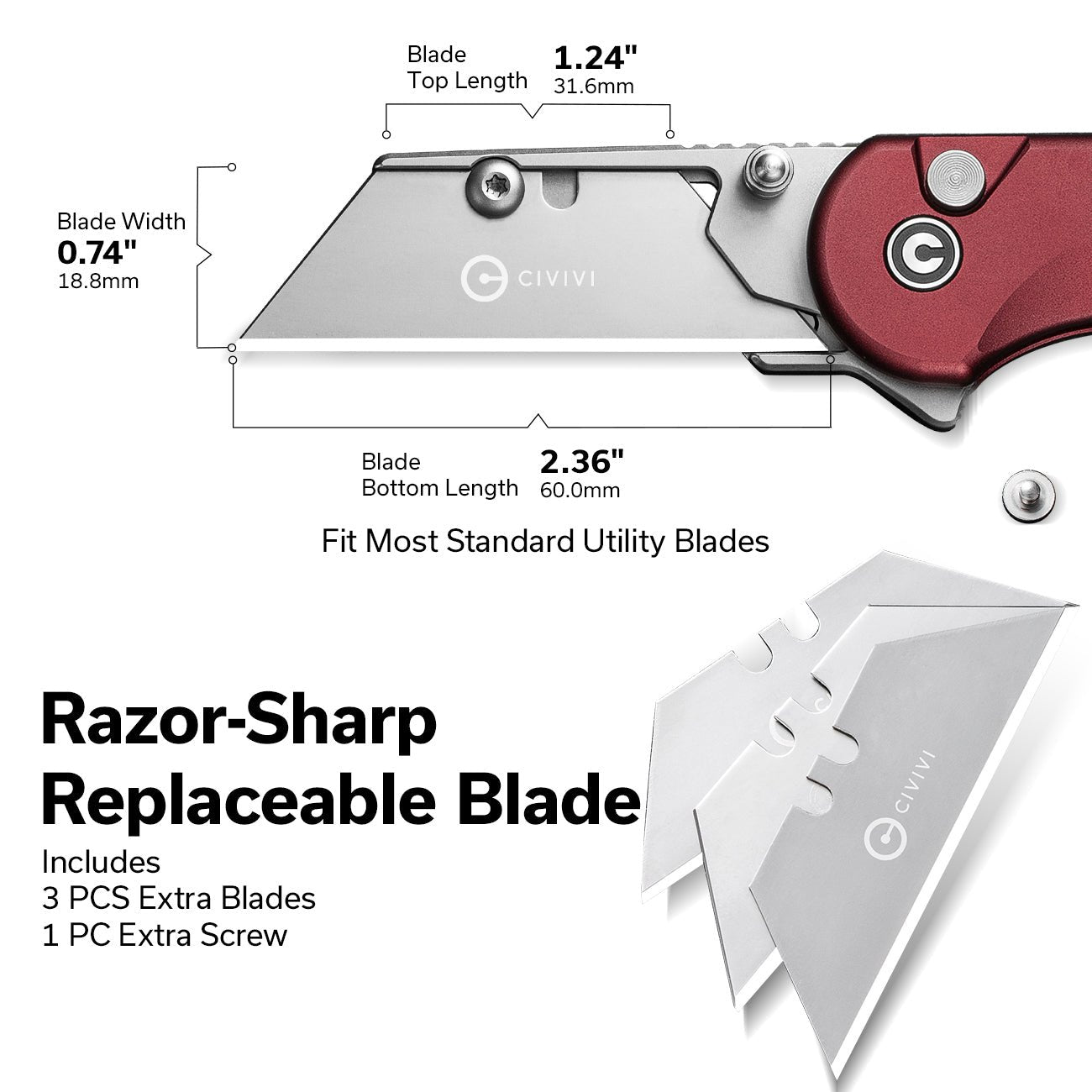Elementum Utility Pocket Knife | Model C23039B-5 | 5.91" Overall Length ...