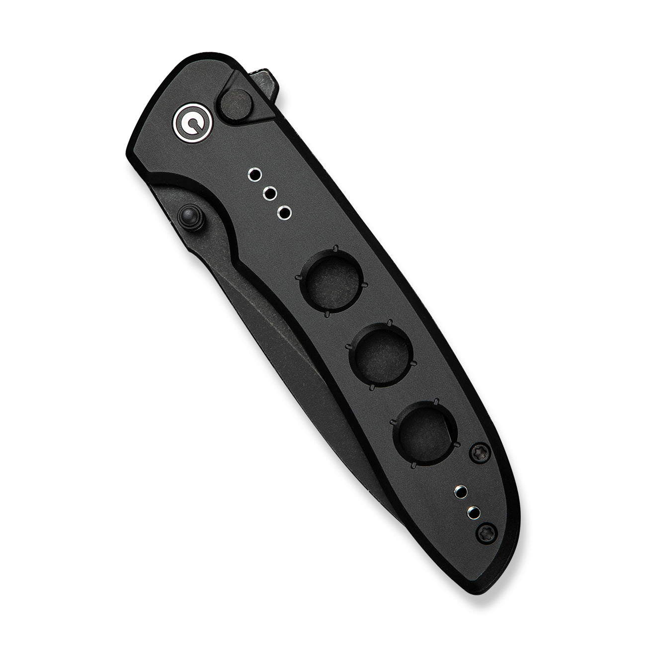 CIVIVI Hyperpulse Button Lock Knife - Black Aluminum Handle
