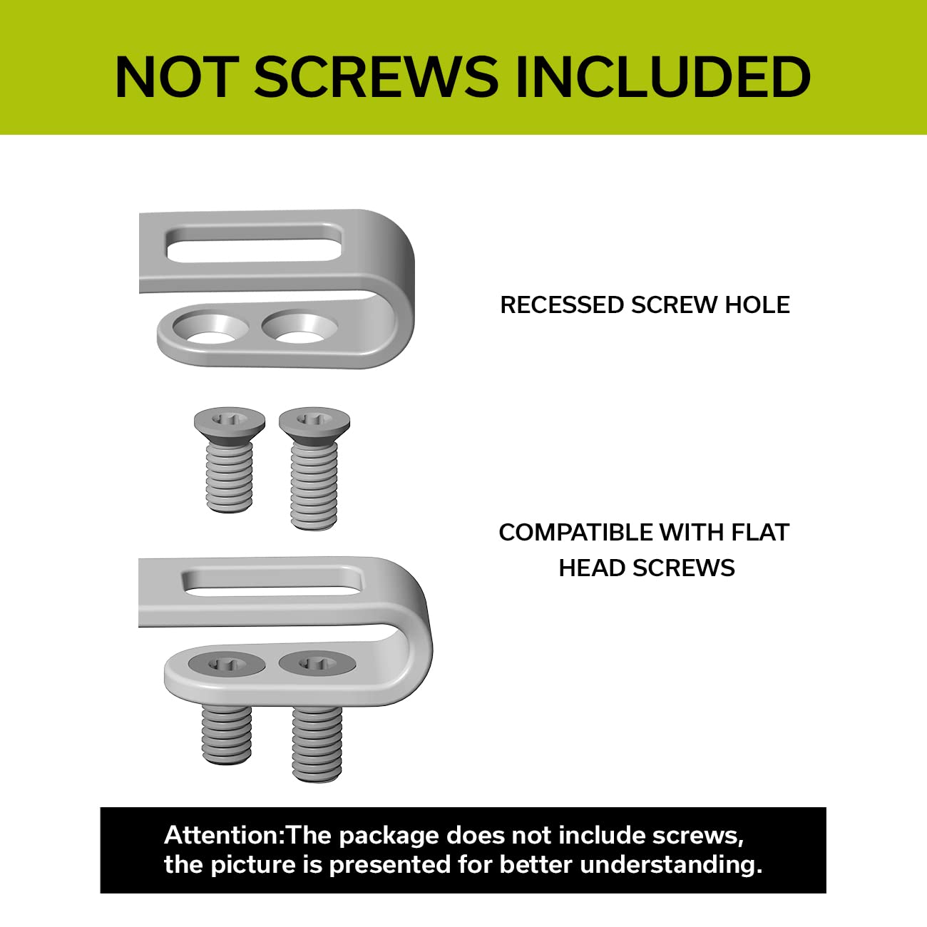 CIVIVI 4PCS Flamed Titanium Pocket Clips with Recessed Screw Hole