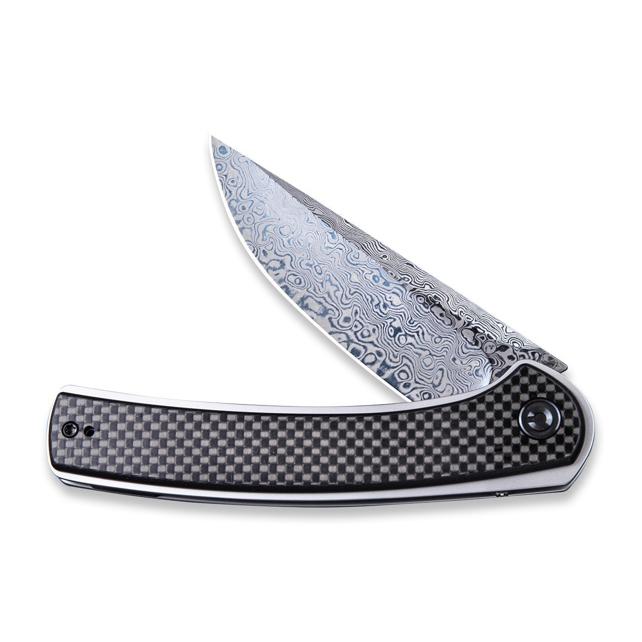 CIVIVI Asticus Flipper Knife Carbon Fiber & G10 Handle Damascus Blade