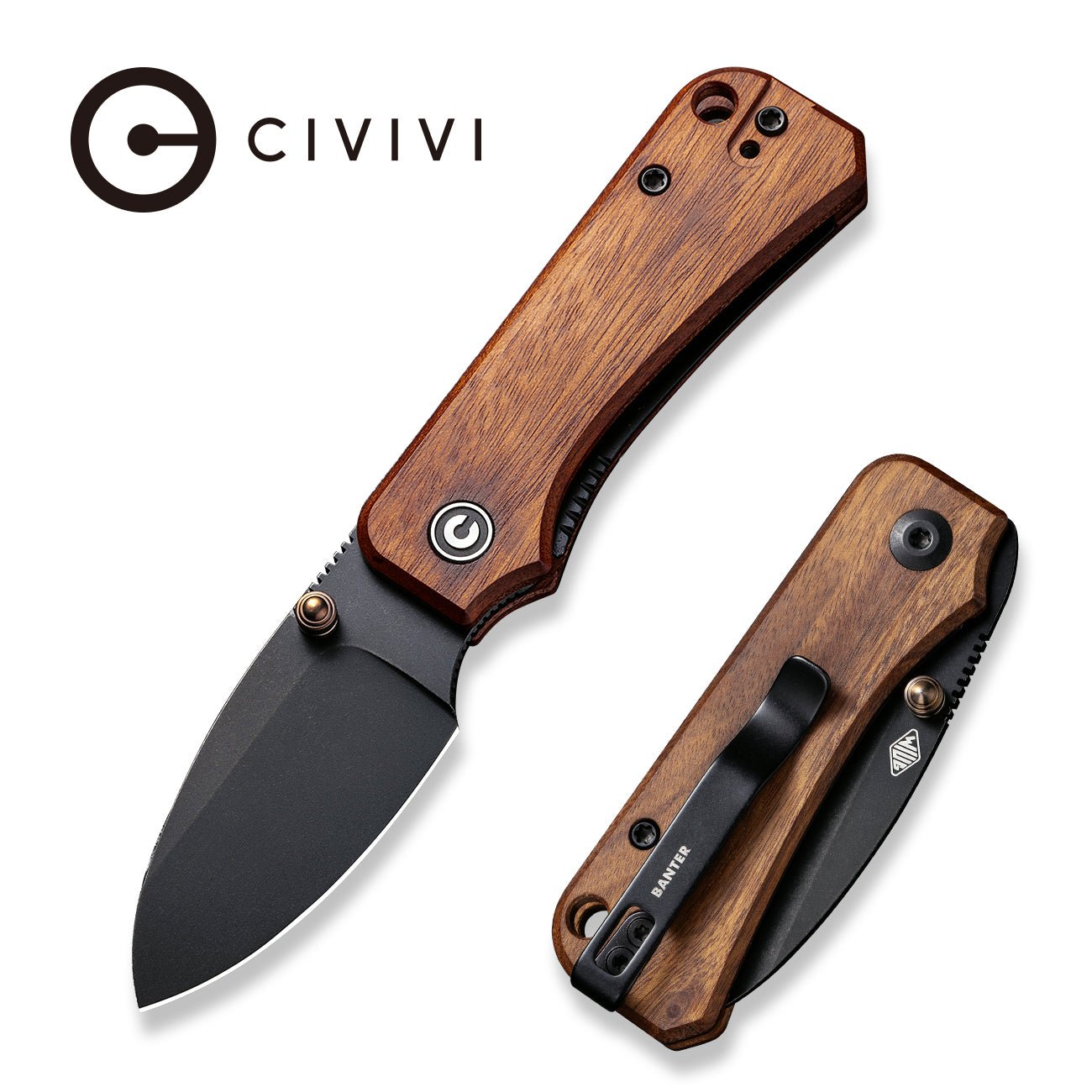 CIVIVI Baby Banter EDC Knife - Wood Handle Nitro-V Blade