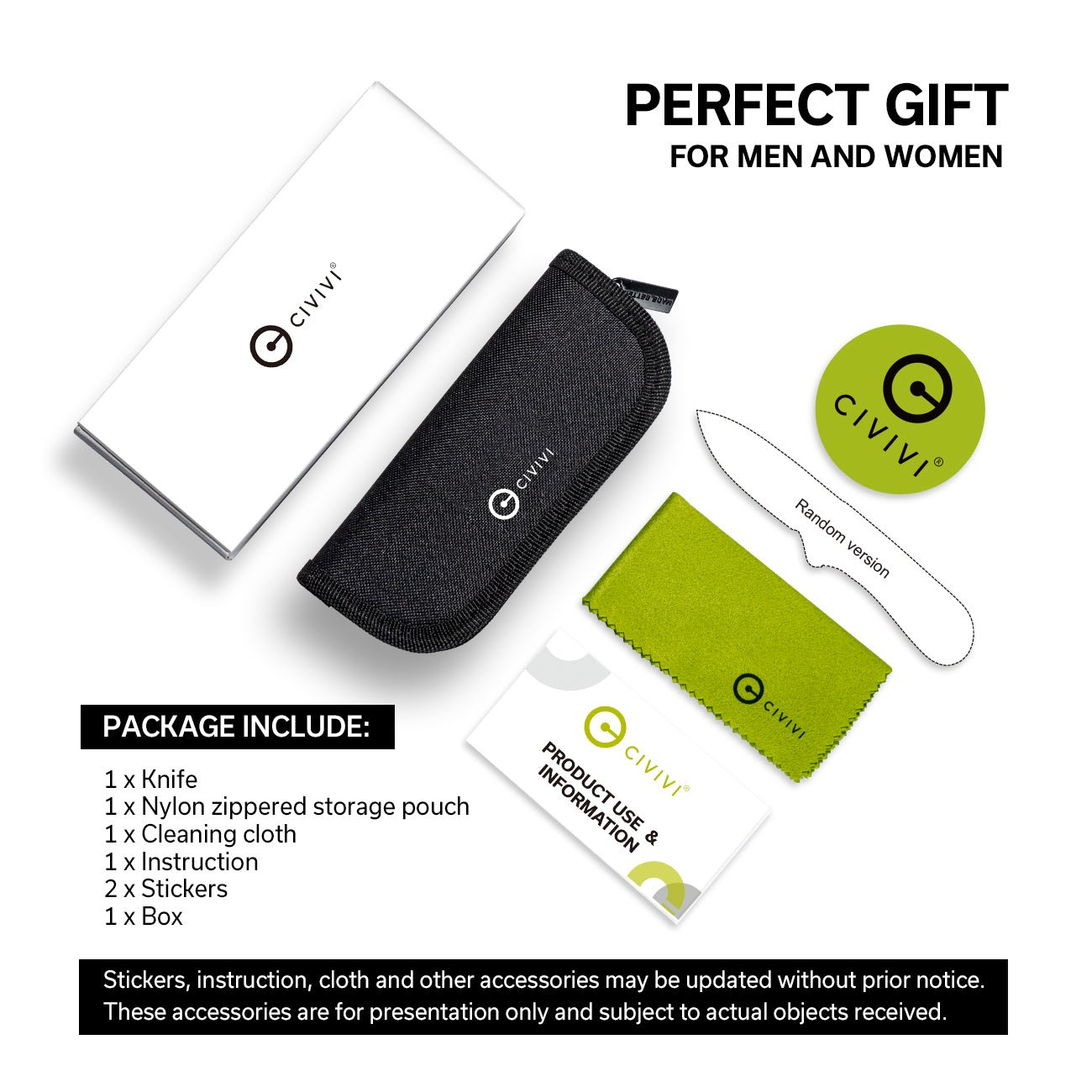 CIVIVI Banneret Flipper Knife - G10 & Stainless Steel Handle Nitro-V Blade