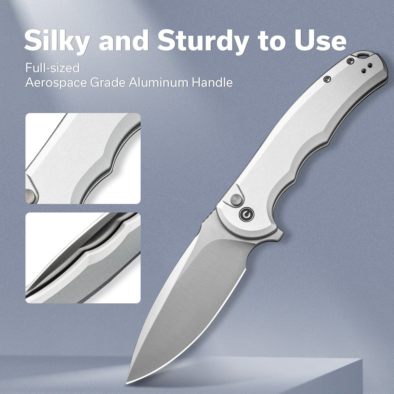 CIVIVI Button Lock Praxis Flipper Knife Aluminum Handle Nitro-V Blade