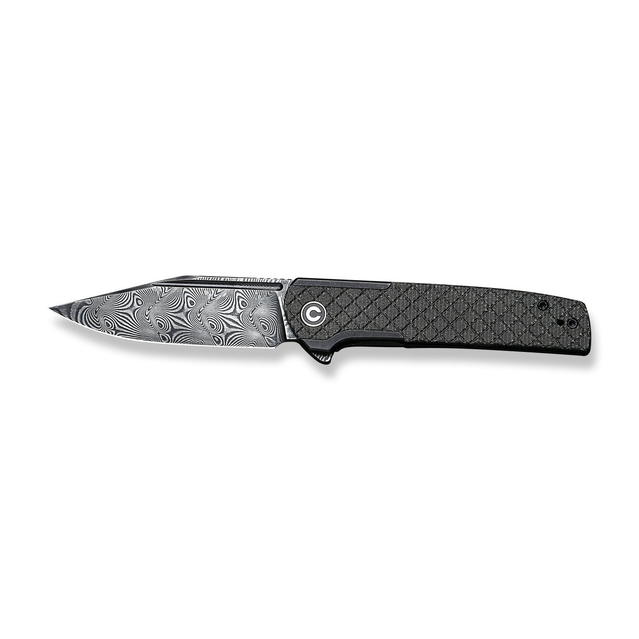 CIVIVI Cachet Flipper Knife - Micarta & Stainless Steel Handle Damascus ...