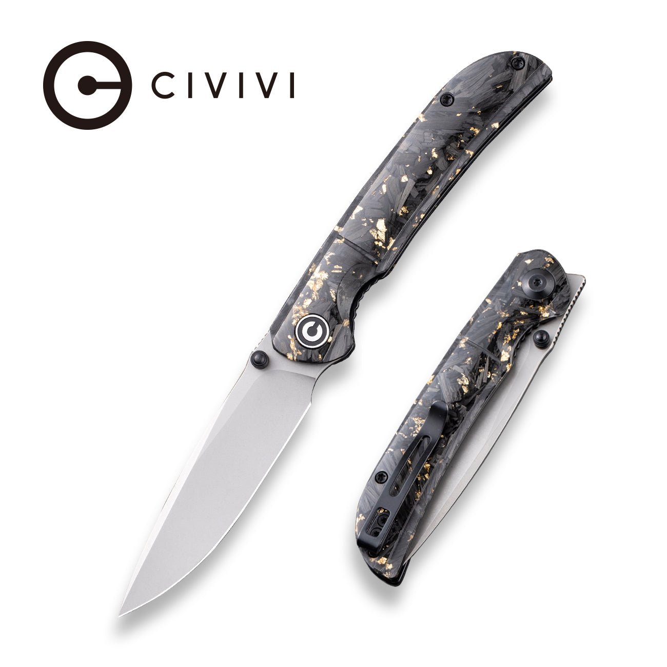 CIVIVI Imperium Front Flipper & Thumb Stud Knife Carbon Fiber & Resin ...