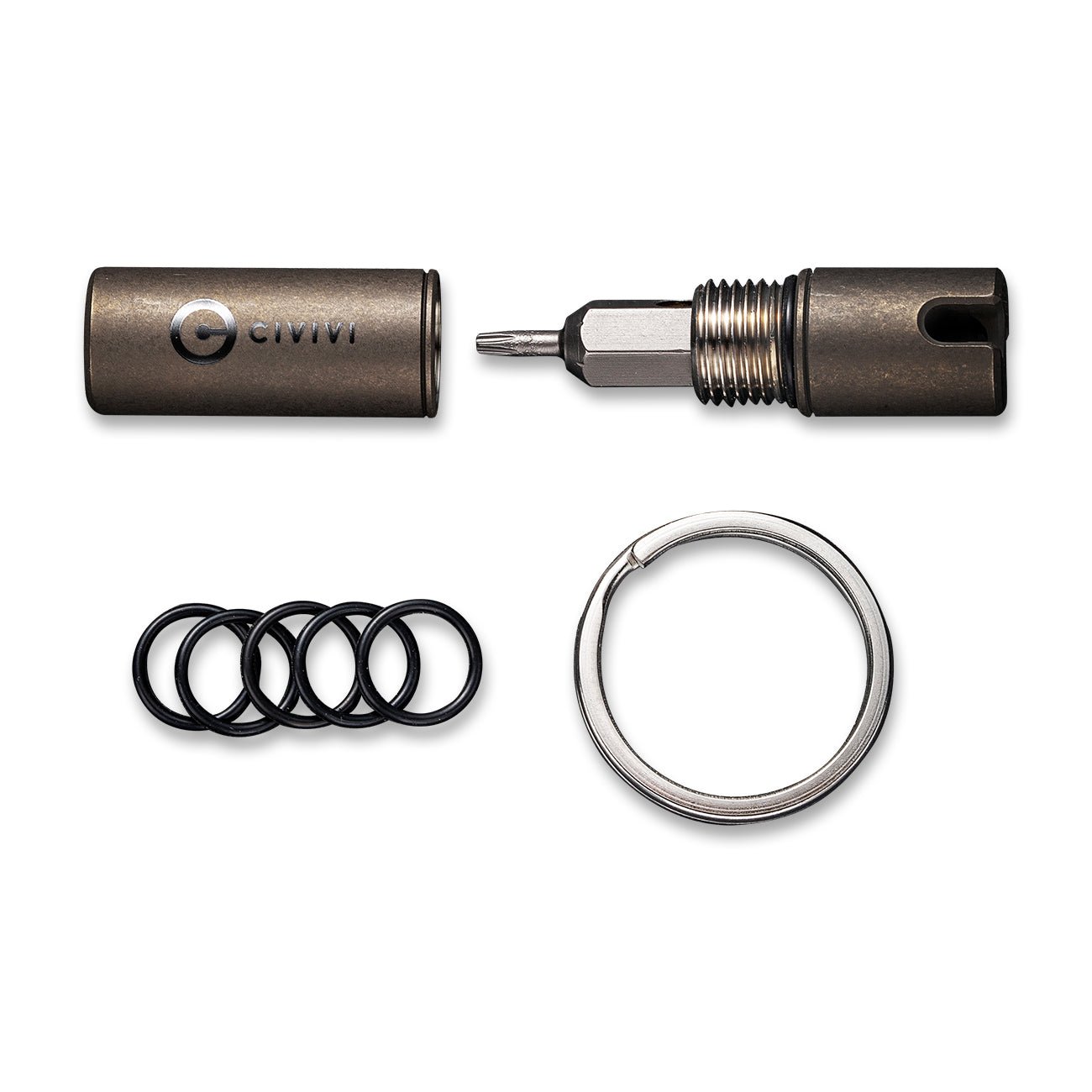 CIVIVI Key Bit Titanium Container Steel Torx Screwdriver Tool Set