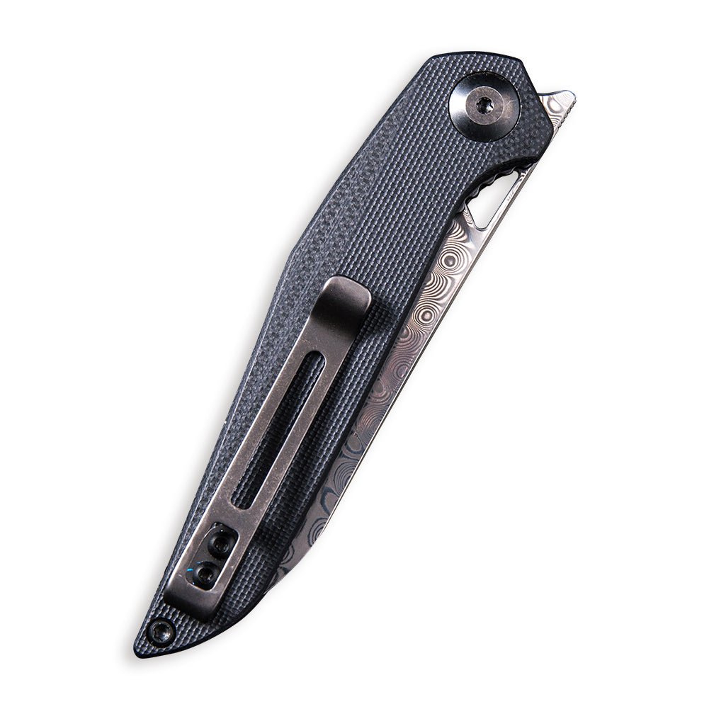 CIVIVI McKenna Front Flipper Knife G10 Handle Damascus Blade