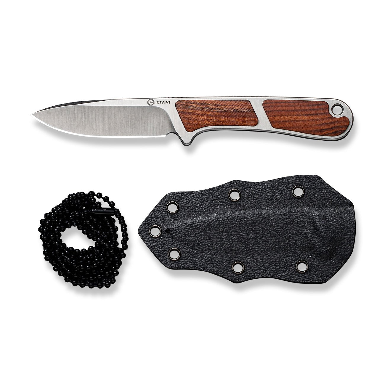 CIVIVI Mini Elementum Fixed Blade Knife Wood Handle Nitro-V Blade
