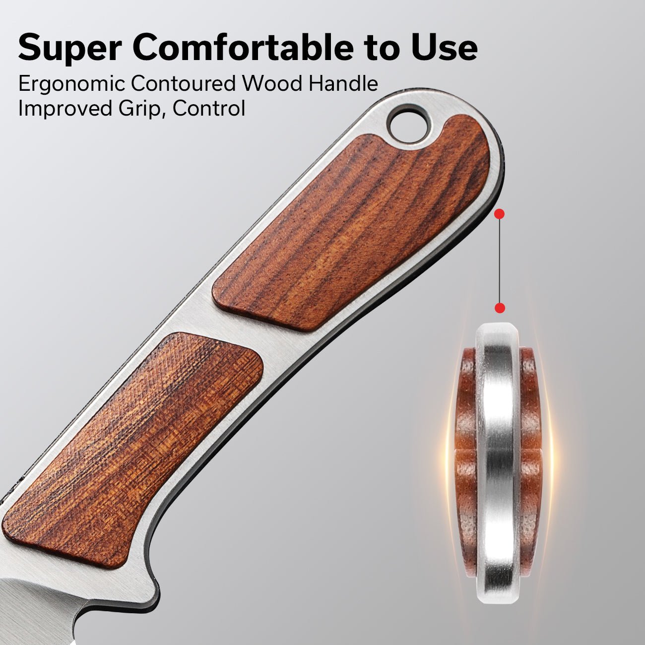 CIVIVI Mini Elementum Fixed Blade Knife Wood Handle Nitro-V Blade