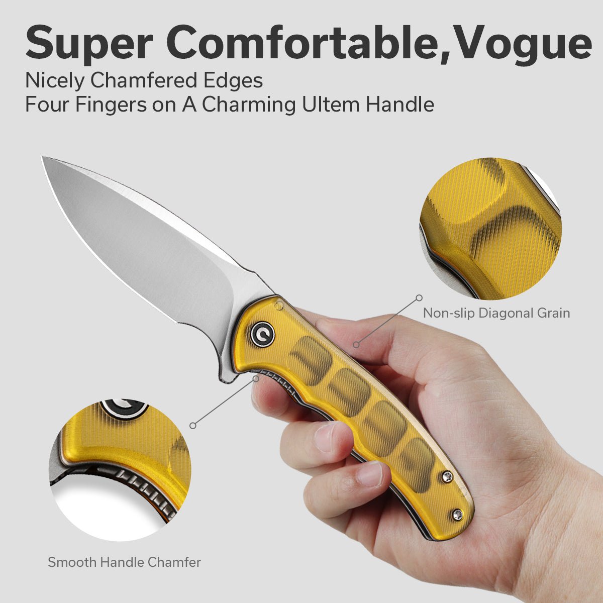 CIVIVI Mini Praxis Flipper Knife Ultem Handle D2 Blade