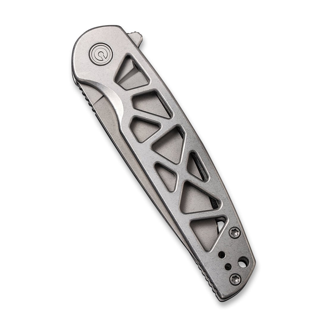 CIVIVI Perf Flipper Knife Stainless Steel Handle Nitro-V Blade