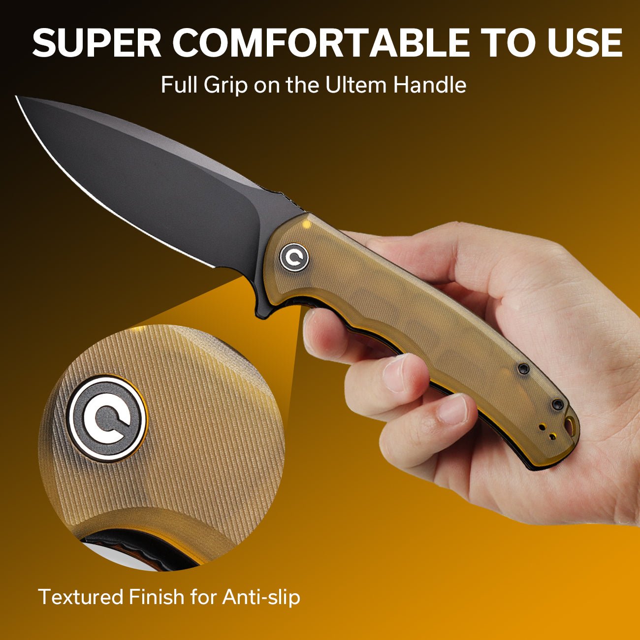 CIVIVI Praxis Flipper Knife Ultem Handle 9Cr18MoV Blade