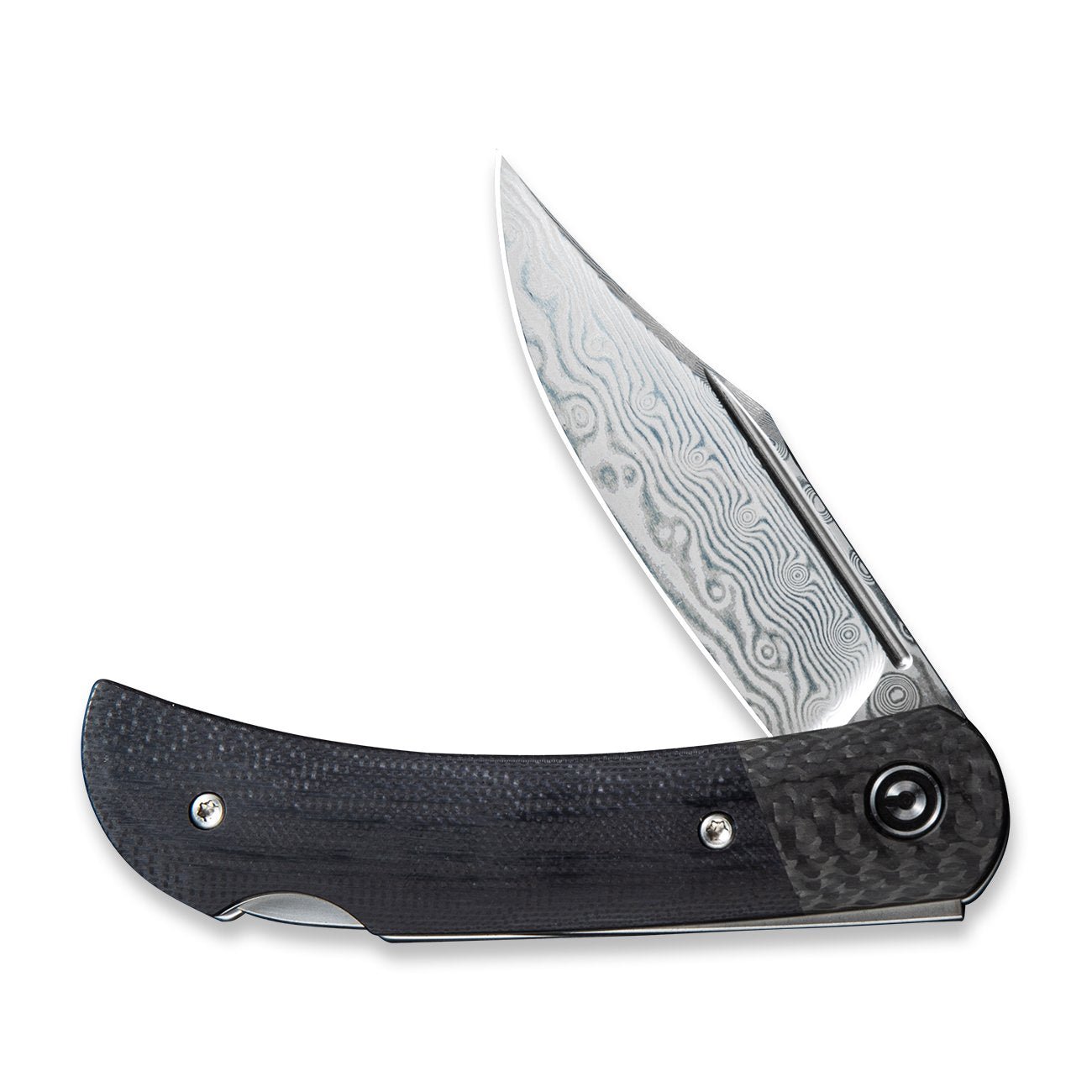 CIVIVI Rustic Gent Lock Back Knife G10 & Carbon Fiber Handle Damascus