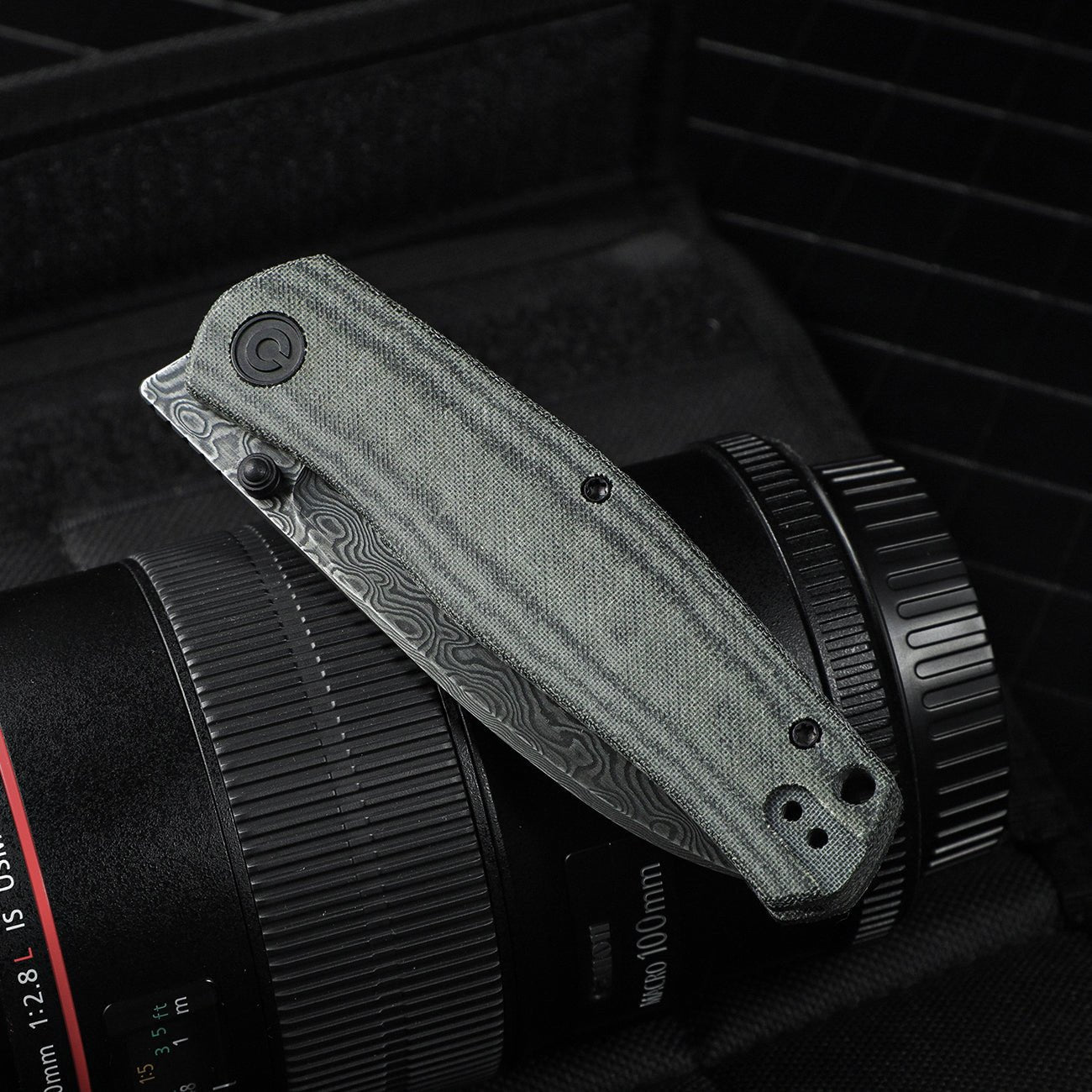 CIVIVI Sokoke Folding Knife Micarta Handle Damascus Blade